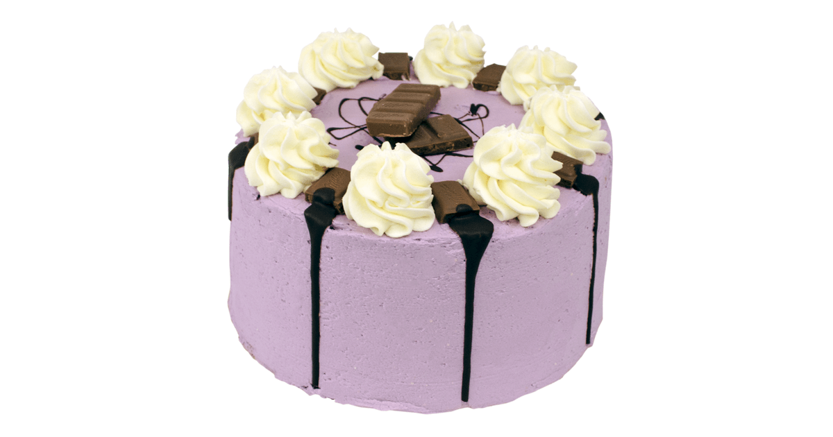 Purple Milka Crunch Layer Cake bestellen - BestelTaart.nl